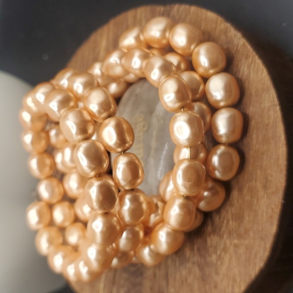 Pearl | Jewelry | Overflow Peach Marmalade Southern Pearl Wrap Bracelet ...